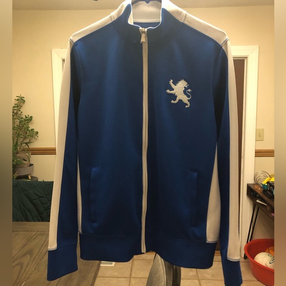 Express | Jackets & Coats | Mens Express Bluewhite Zipup Track Jacket ...